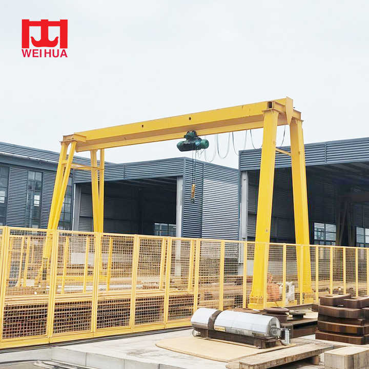 Famous WeiHua Brand MH Type Traveling Lifting 10t 12.5t 16t 20t 30t 60t Single Beam Gantry Crane ...