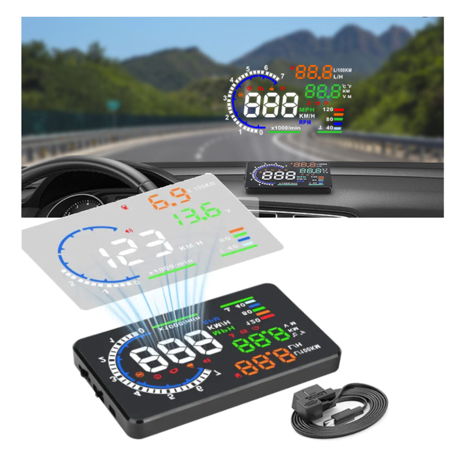 5.5 Inches A8 Windshield HUD Display for Cars OBD2 Head up Displays ...
