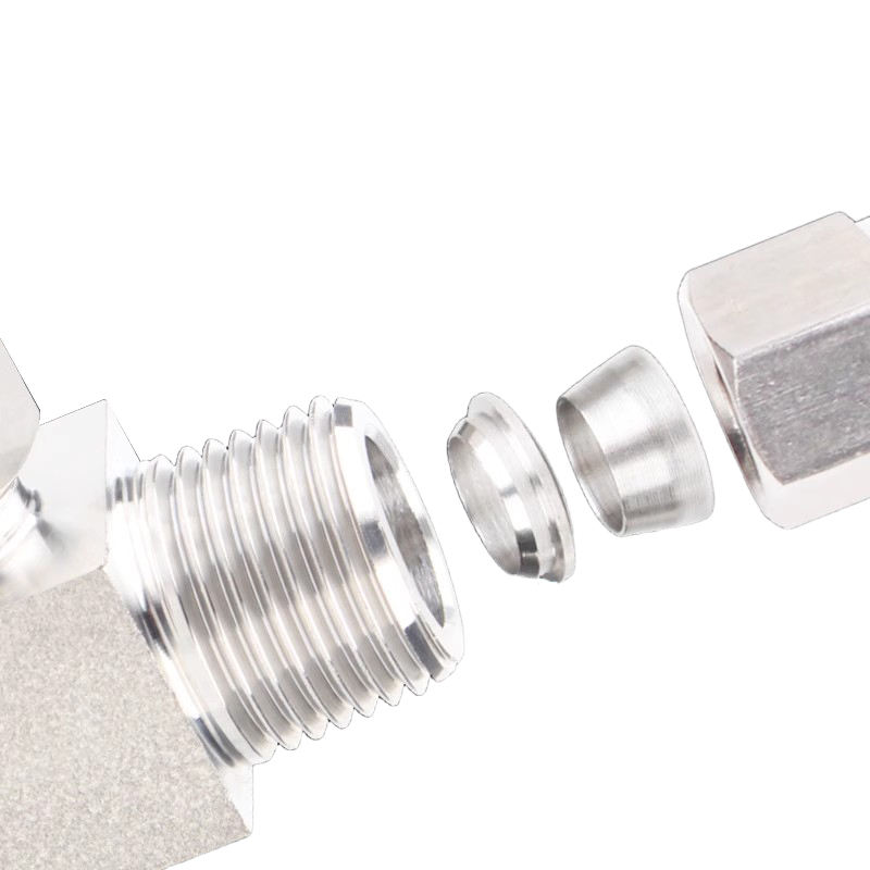 304 Stainless Steel Ferrule Elbow Right Angle Ferrule Fitting 3MM 4MM ...