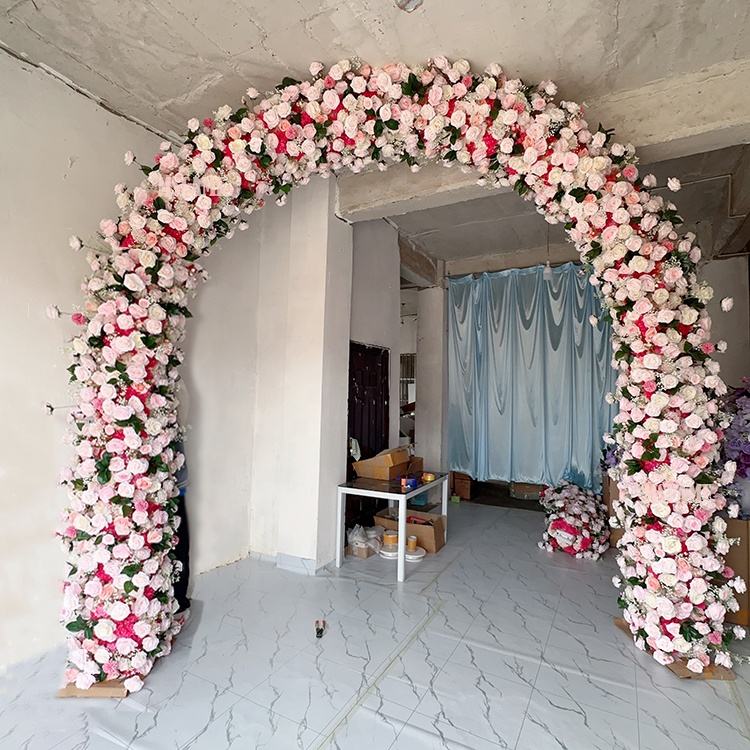 MSFAME Artificial Flowers Arrangement Panels 12ft Roses Arches Native ...