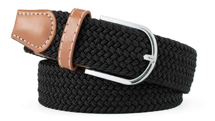 Adjustable Men's Braided Belt Woven Stretch Sport Elastic Fabric Belt ...