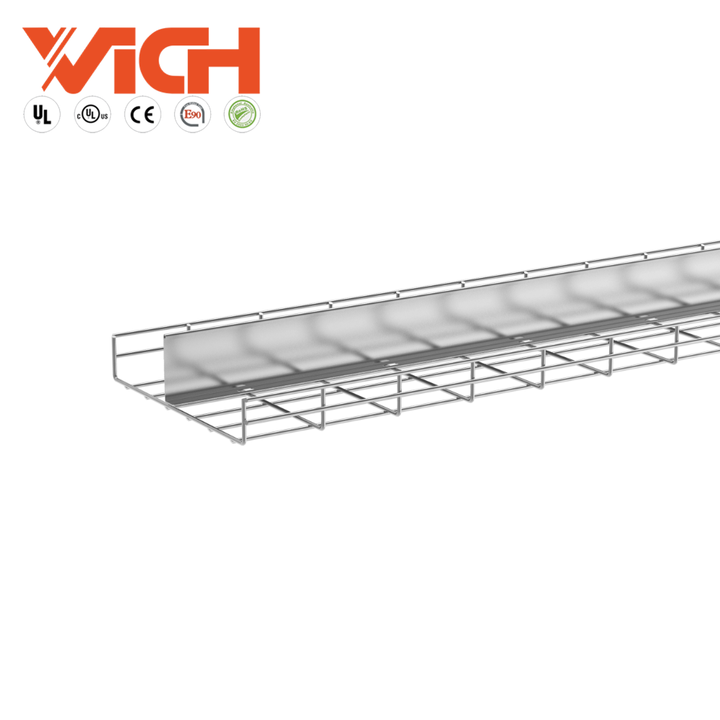 Self-locking Cover and End Cap for Wire Mesh Cable Tray