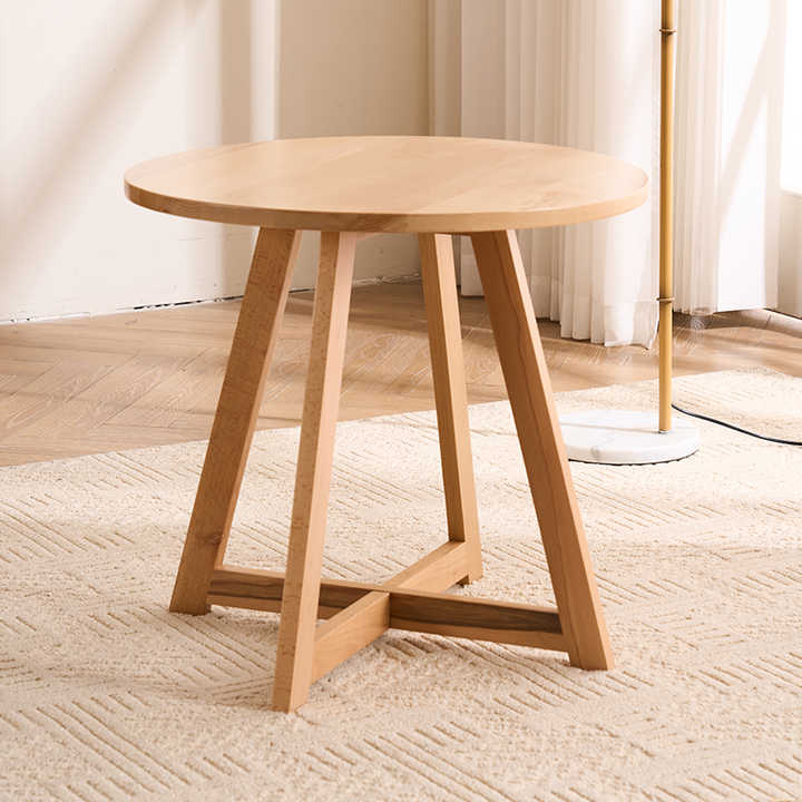 Modern Minimalist Design Round Side Table Wood Panel Coffee ...