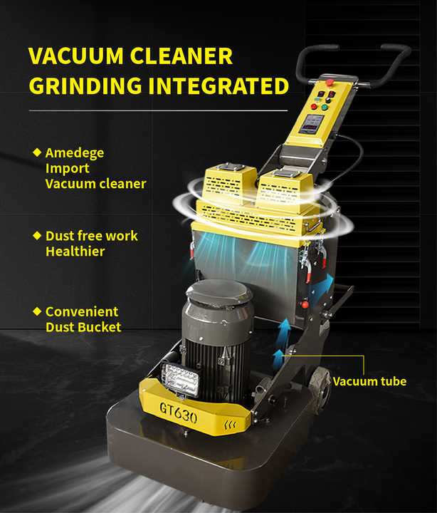 All-in-One Concrete Grinder/Polisher with Integrated Vacuum System ...