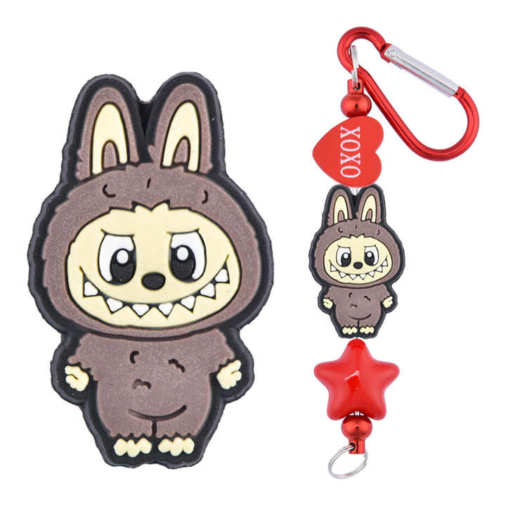 Cartoon Labubu Beaded Pen DIY Accessories Pen and Keychain Beads and 3d ...