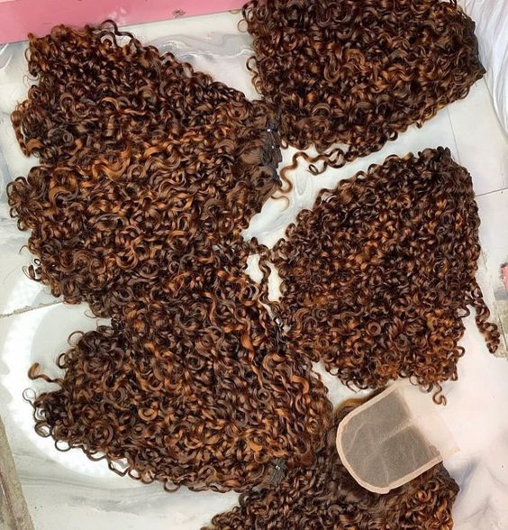 Top Quality Full Tip Double Drawn P4/350 Pixie Curl Hair Bundles ...