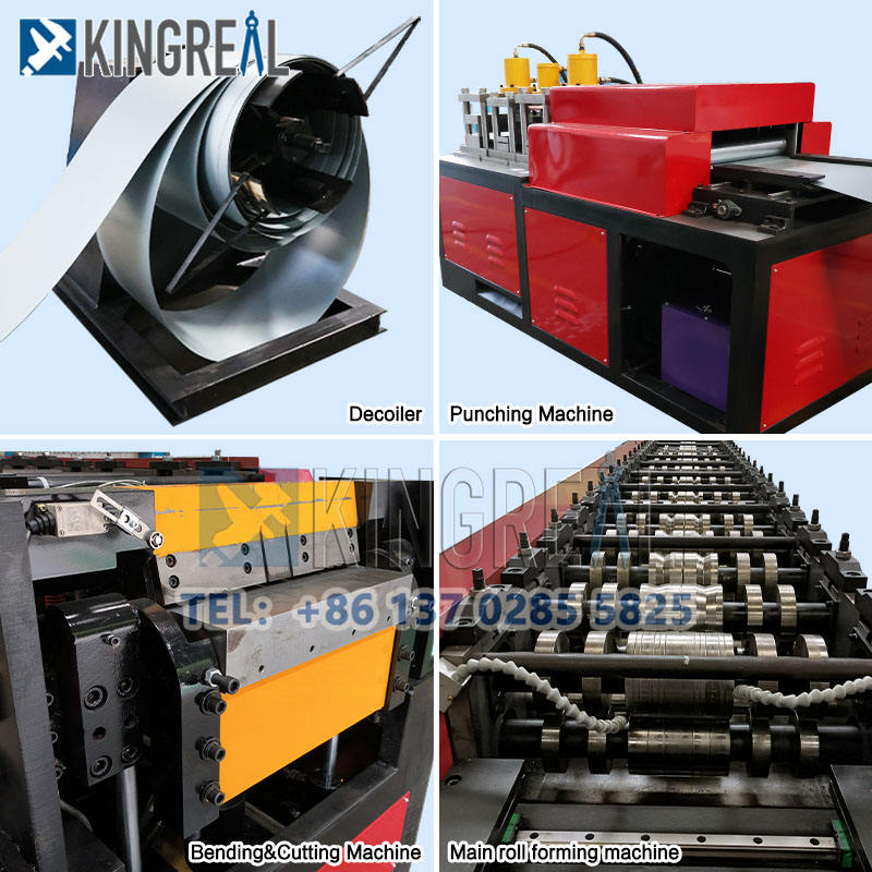 KINGREAL UAE HVAC Damper Frame Roll Forming Machine Automatic Air ...