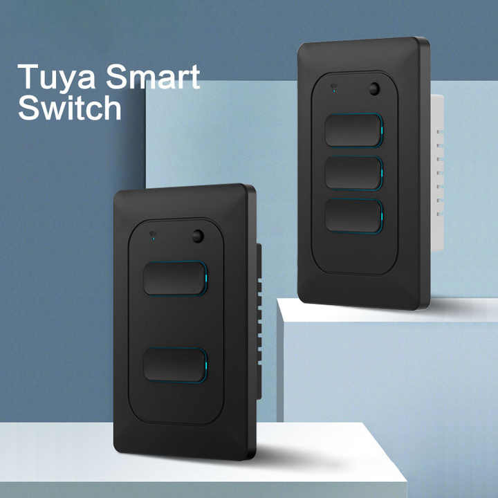 Physical Push Button Smart Wifi Switch 2 Gang Voice Control Light ...