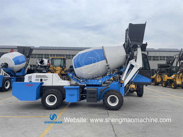 High Efficiency 1.2m3 Mini Self Loading Ajax Concrete Mixer