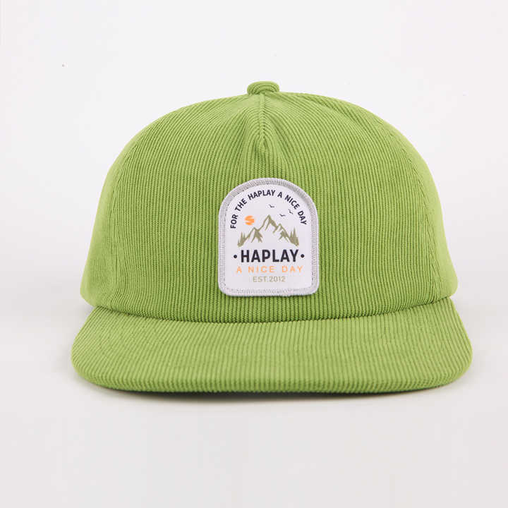 New Design Fashion Custom Mens Bound-edge Embroidery Label 5 Panel ...