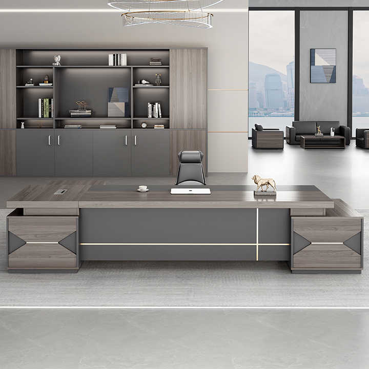 Executive Boss Table - Luxury Modern L Shape Office Furniture