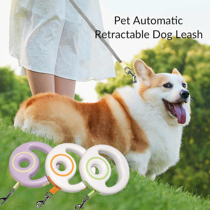 Hands Free Dog Leash Portable Pet Automatic Retractable Dog Leash Rope ...