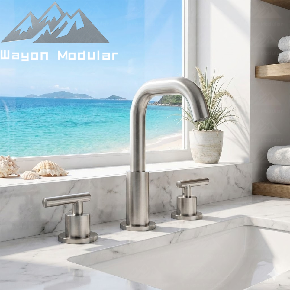 Wayon Minimalist Tubular Design High Arc Wash Basin Tap for Apartment ...