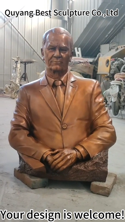 Outdoor Decoration Life Size Rusty Patina Bronze Statue