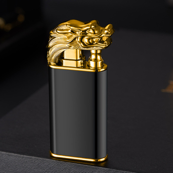 076 Wholesale Custom Logo Metal Lighter Refillable Gas Cigarette ...