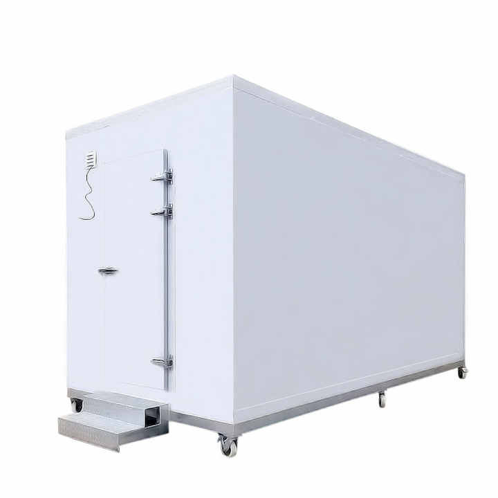 Small Size Walk In Cooler Wheel Chiller Room Mobile Cold Room With 1Hp ...
