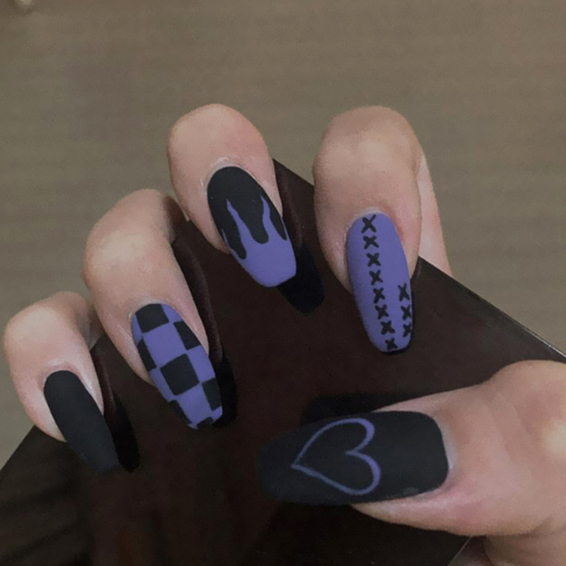 Decoradas Uñas De Acrilico Negras Unas Acrilicas Color Negro Mollie