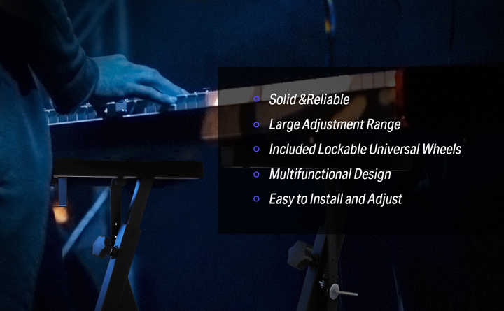 Z-style Heavy-Duty Piano Stand Double-Desk Adjustable Detachable ...