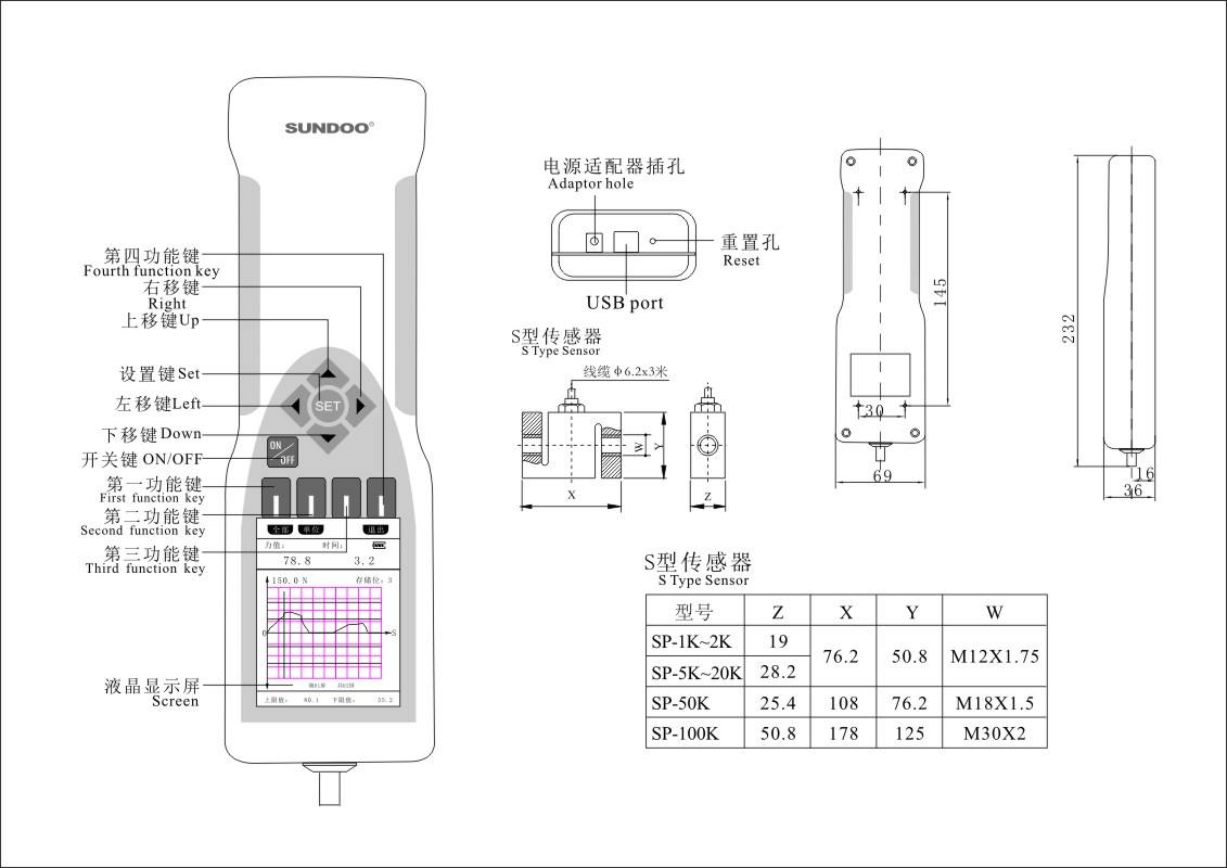 Sundoo Push Pull Force Gauge - Precision & Durability