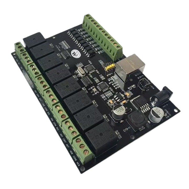 8-channel Network Relay Module 8 In 8 Out TCP IP/Ethernet Access Controller Switch Volume ...