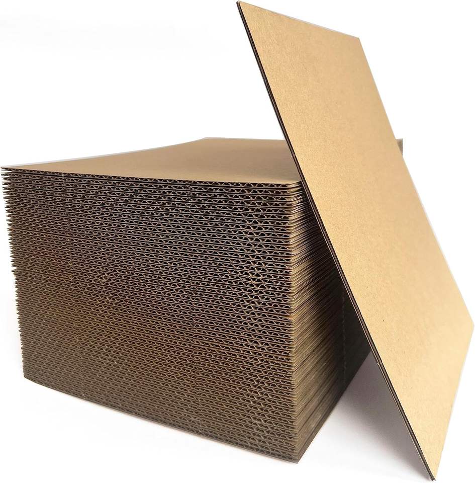 9x12 Inches Thick Cardboard Sheets Premium Brown Kraft Corrugated ...