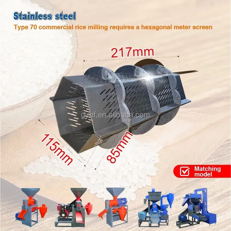 N70 Series Compatible Rice Mill Sieve GYBF Machinery Branded Rice Mill ...