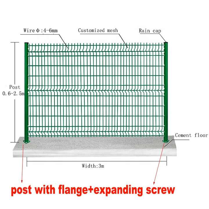 3D Curvy Galvanized Welded Wire Mesh Fence - Eco-friendly
