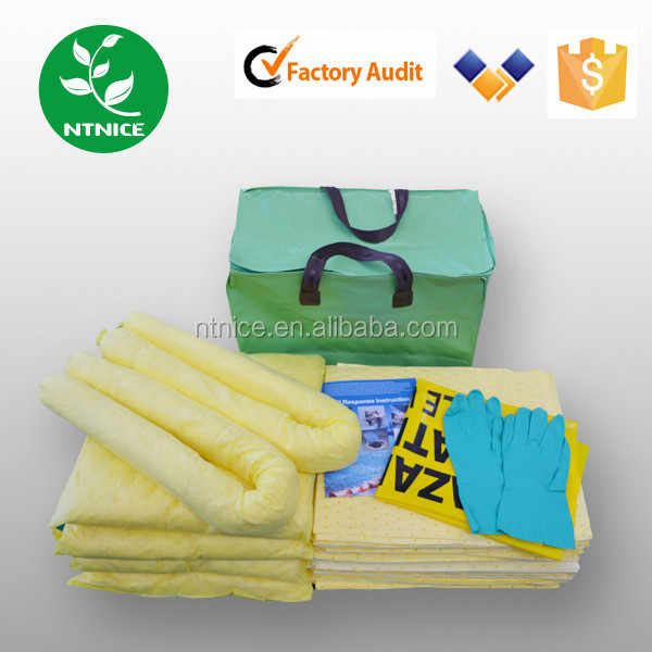 Portable 30L Hazmat Chemical Spill Kits ABSORBENT PADS Melt-blown ...