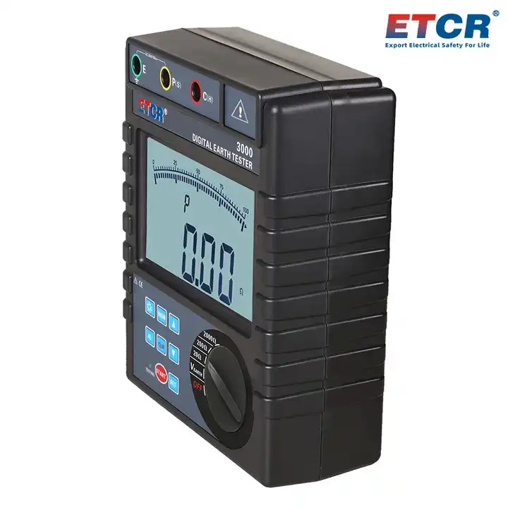 ETCR3000 Digital Ground Earth Resistance Meter With Data Storage and ...