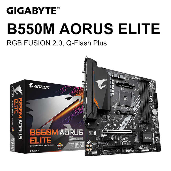 Gigabyte B550M Aorus Elite - 128GB DDR4 Gaming Motherboard