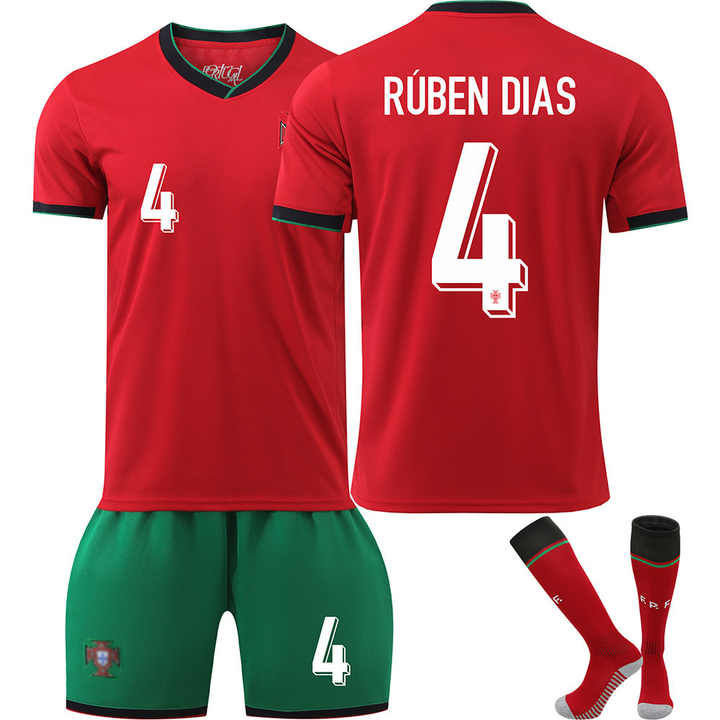 Euro 2024 Portugal home football kit # 4 Diaz jersey # 7 National team ...