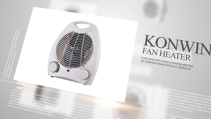 KONWIN FH-173 Portable Fan Heater - Mini Electric Heater for Bathroom ...
