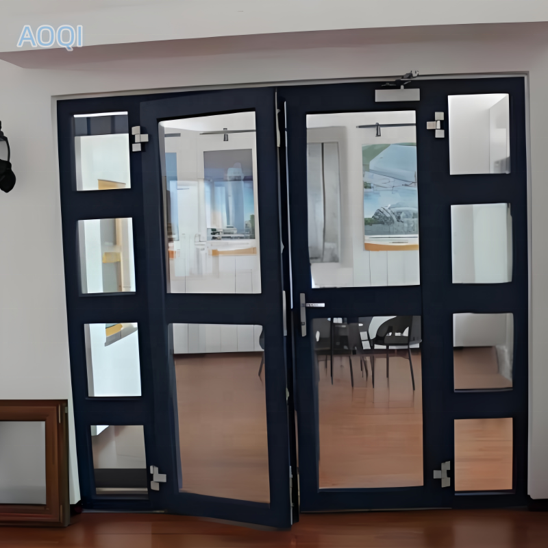 Modern Design Aluminum Alloy Double Sliding Doors with Handles Villa ...