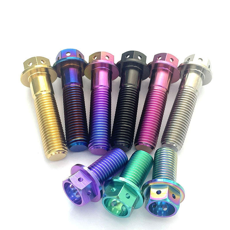 Torx Flange Gold Yellow, White, Blue, Black - Titanium Bolt