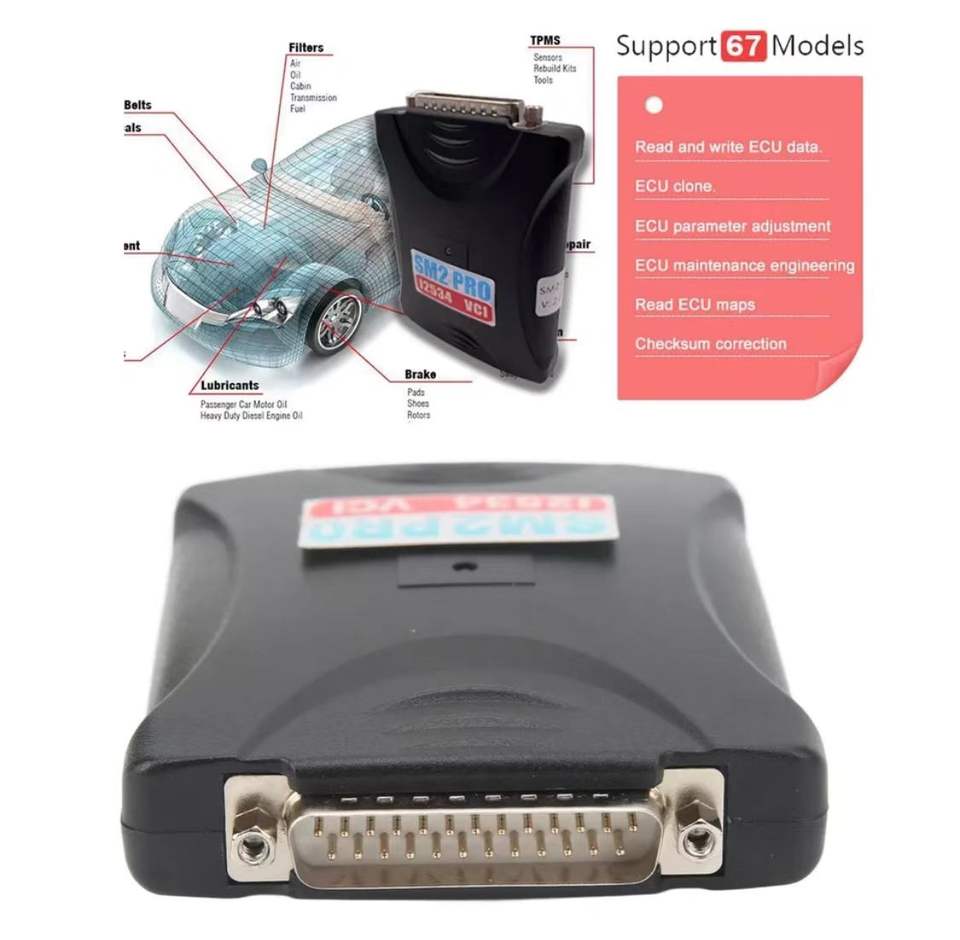SM2 Pro J2534 VCI ECU Programmer - Universal Diagnostic Tool