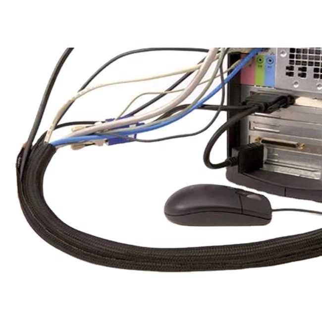 ZSC Self-Rolling Cable Sleeves One-Sided Open Braided Loom for Wrapping ...