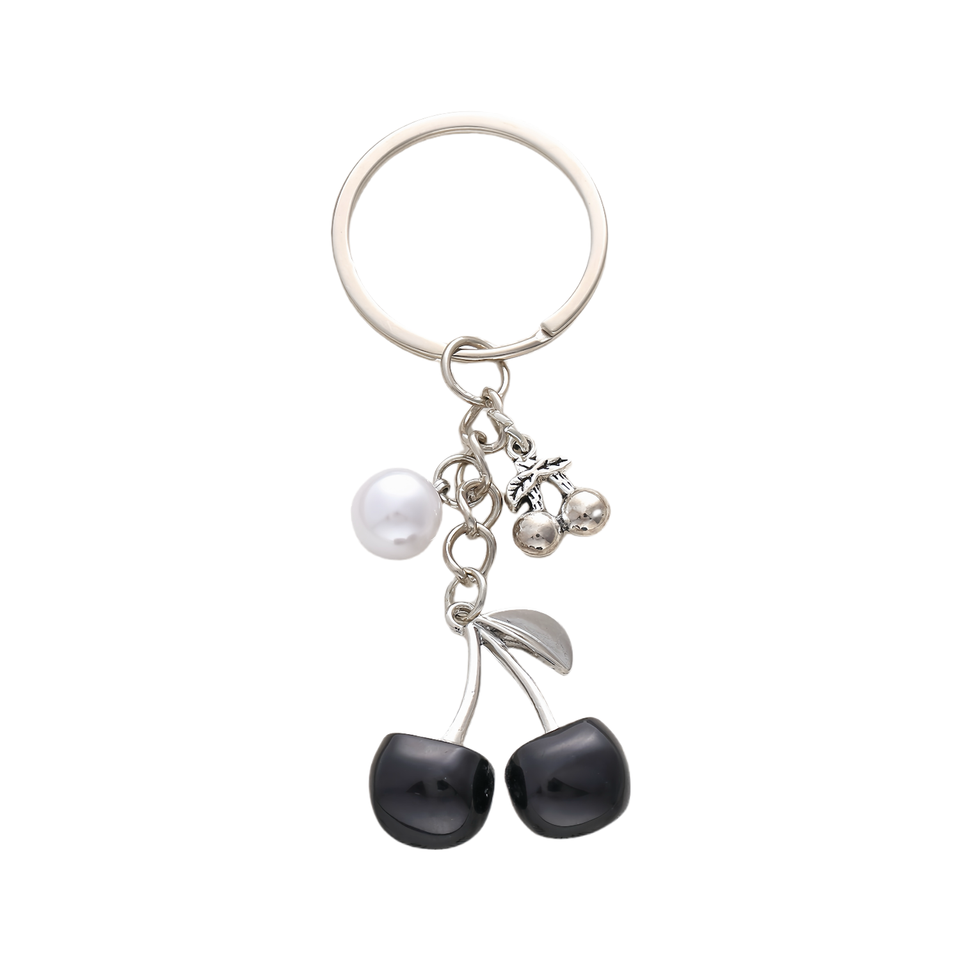 2026 Bestseller Cute Cherry Pendant Keychain Custom Enamel Logo Key ...