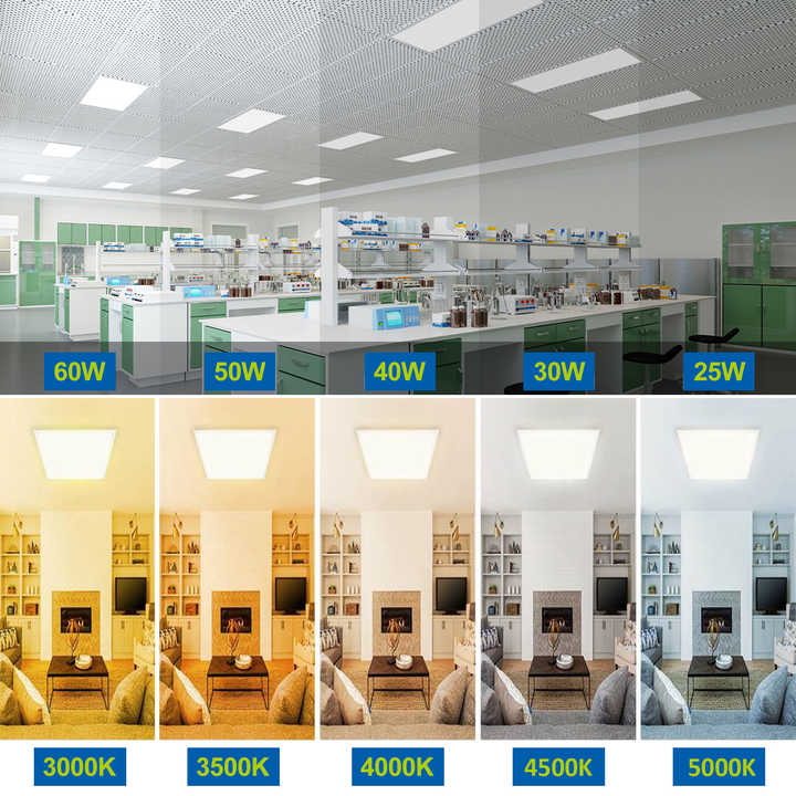 Ultra-Thin 60W Dimmable LED Ceiling Panel 2x4 Square Big Flat ...