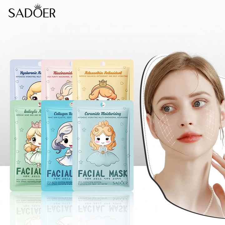 OEM SADOER Wholesale Salicylic Acid Acne Repair Korea Sheet Mask Skin Care Hyaluronic Acid ...