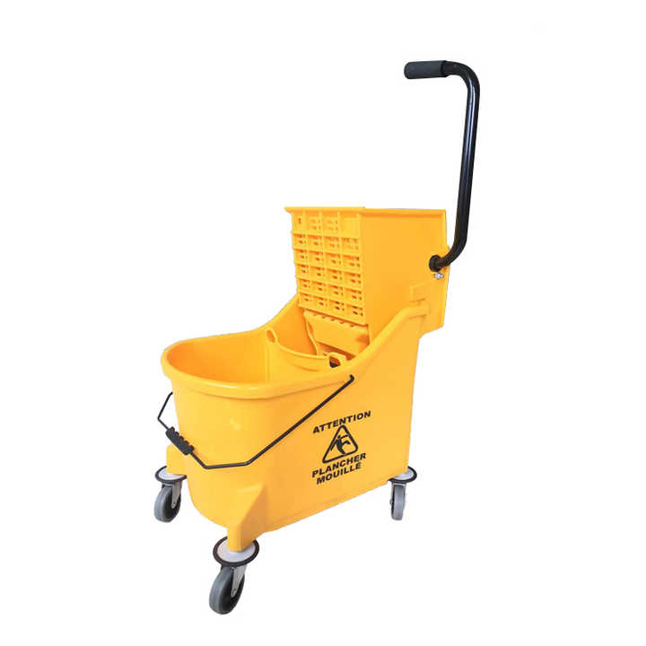 EcoClean 33L Hotel Hospital Lobby Janitorial Yellow Side Down Press ...