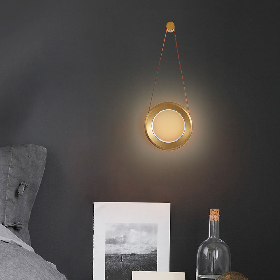 High Quality Modern Minimalist LED Wall Lamp with Gold Shade Dimmable 2 ...