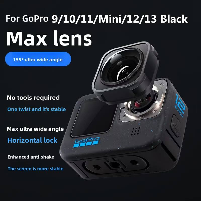 HD Wide Angle Lens Kit for Action 13 12 11 10 9 Mini MAX Optical Glass ...
