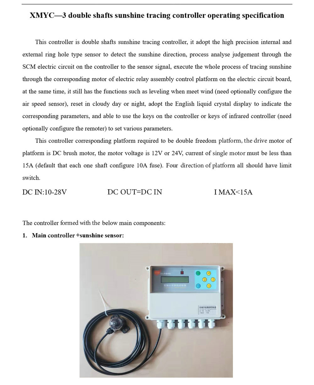 Dual Axis Solar Tracker Controller Automatic Solar Tracking with Remote ...