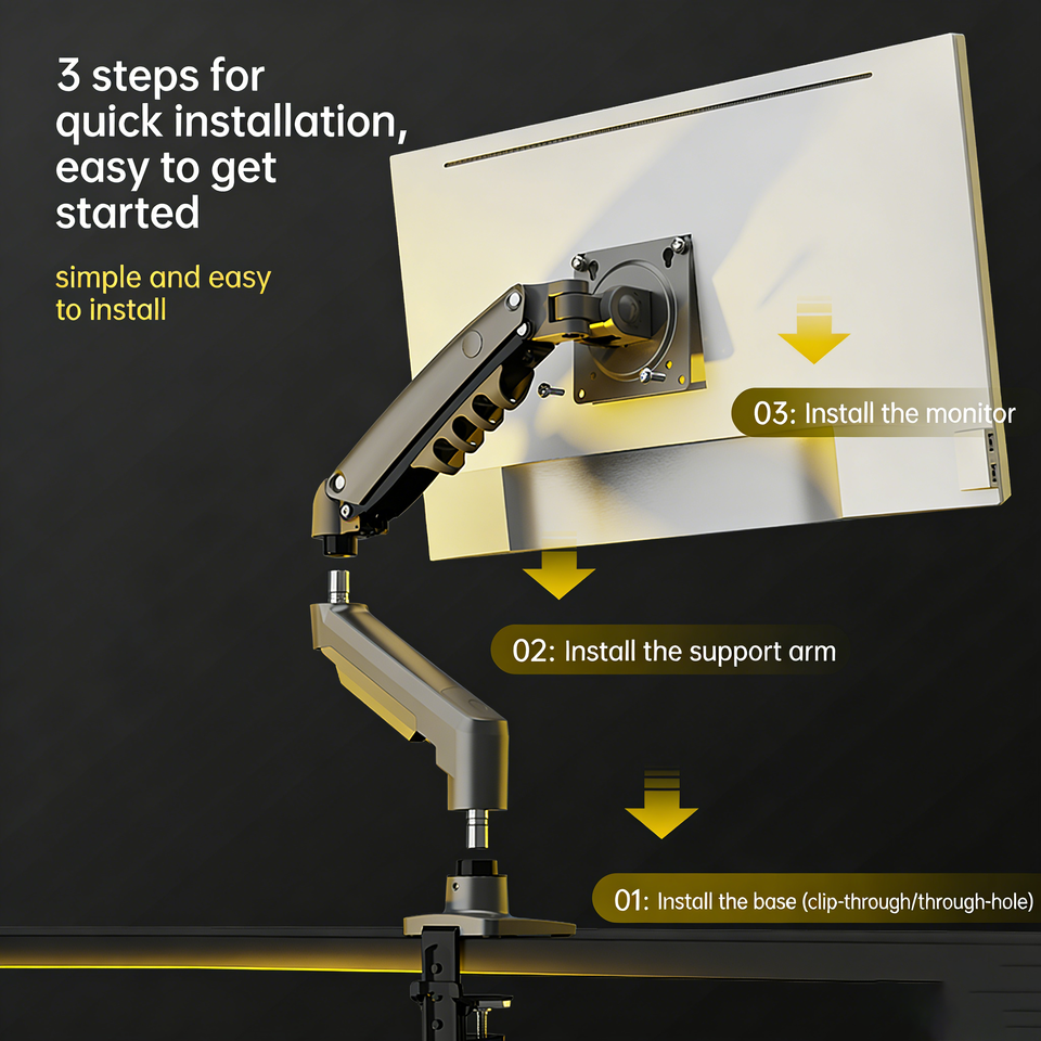NB F80 Monitor Stand Desktop Computer Screen Robotic Arm Height ...