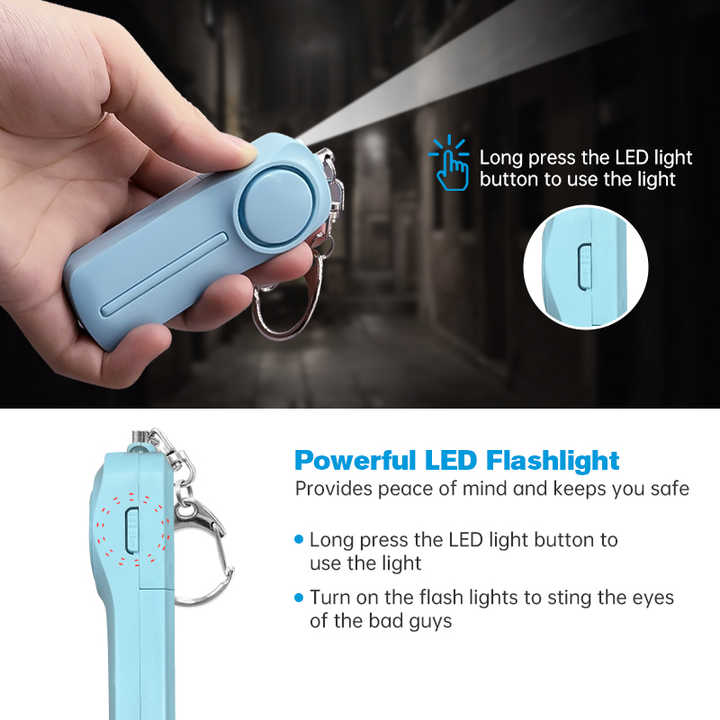 130Db Emergency Self Defense Attack Alarm Keychain Wearable Travel ...