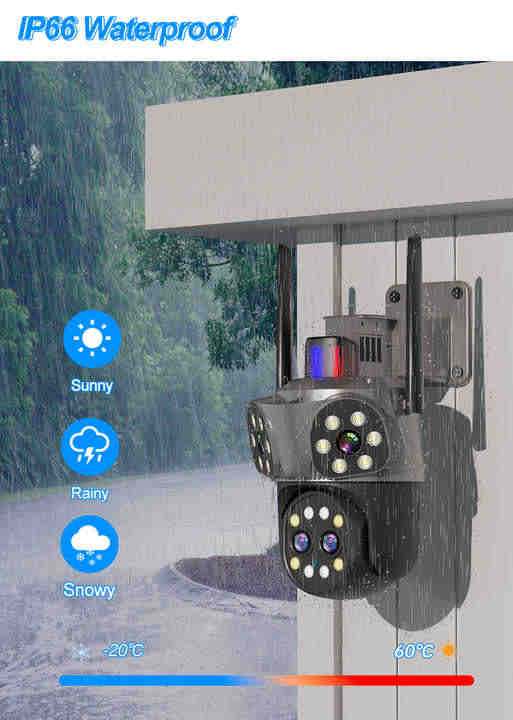 WiFi Secure Outdoor IP Camera for Home Protection 4K 8MP CCTV Video ...
