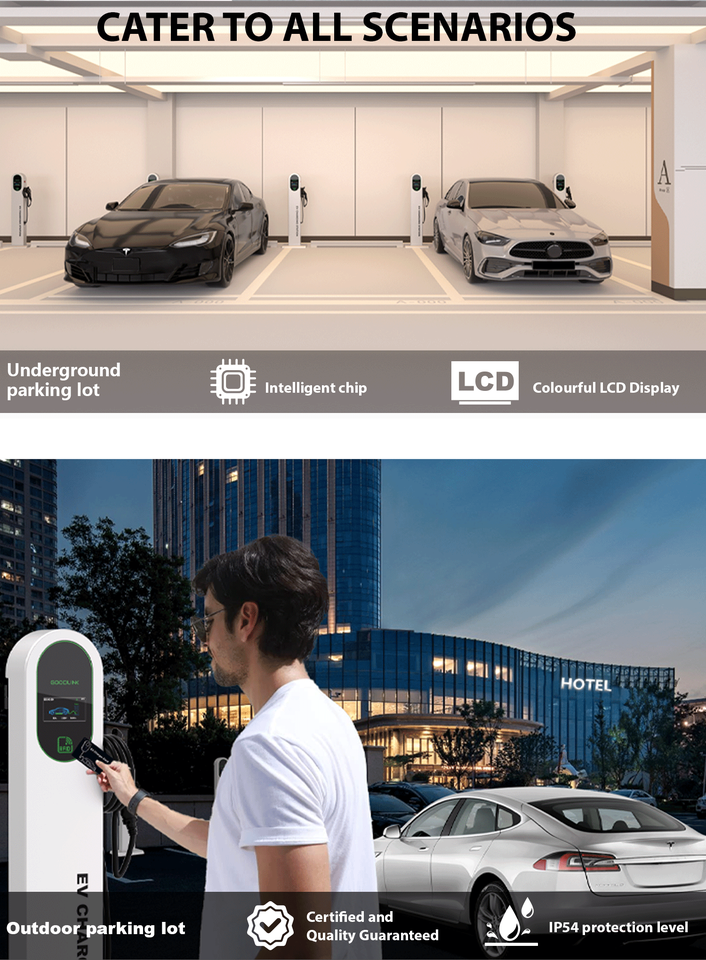 Goodlink 7KW Dual 7KW GBT/Type 2 New AC Double Gun Charging Station ...
