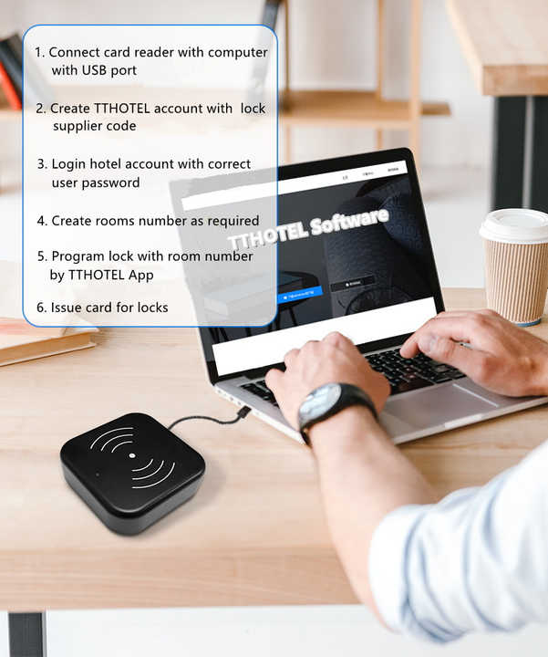 TT Smart Card Encoder Plastic Issuer for Hotel Reception Guest Card ...