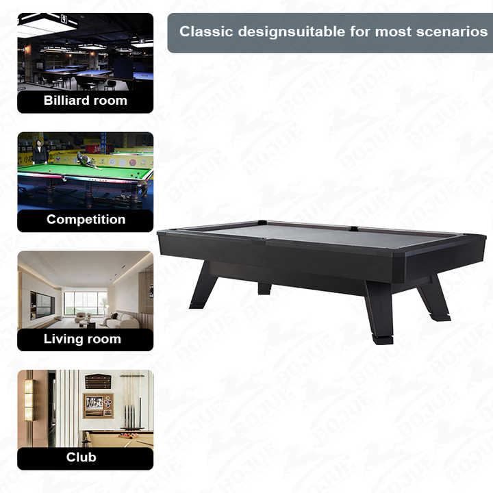 Solid Wood Modern Indoor Snooker & Billiard Table Green Cloth Custom ...