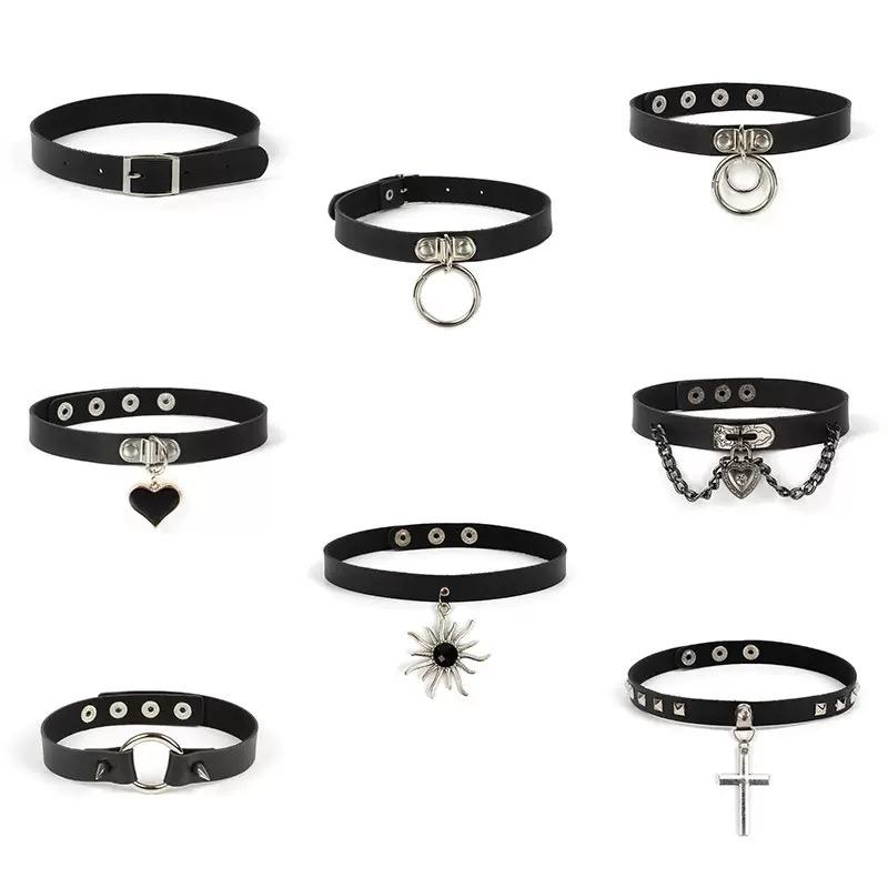 Dark Gothic Leather Choker Punk Necklace| Alibaba.com